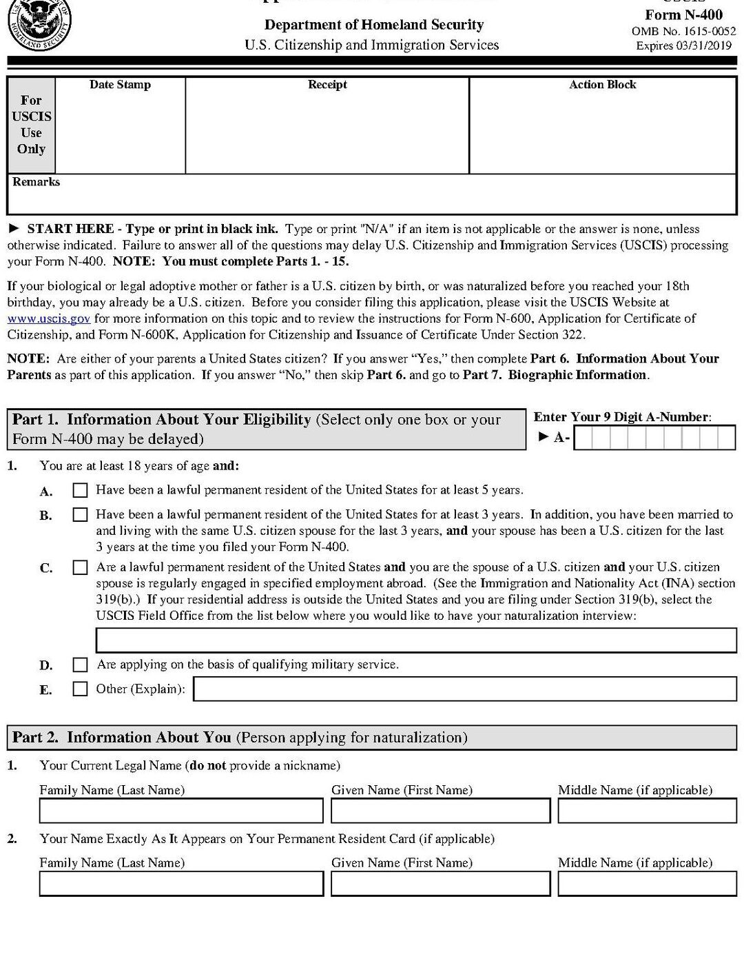 Todo Lo Que Necesitas Saber Sobre El Formulario N-400 Del USCIS ...